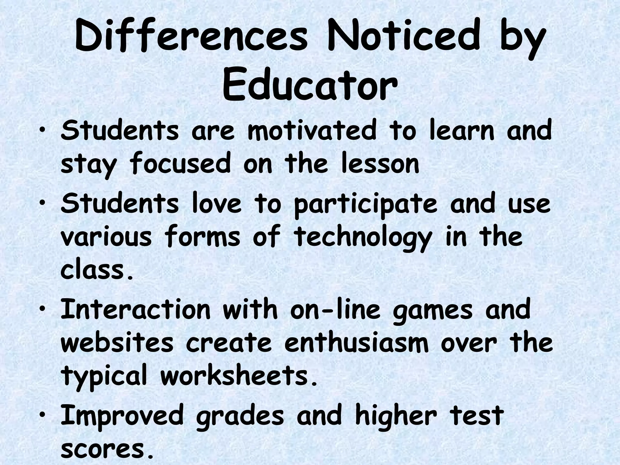 Technology infusion presentation | PPT