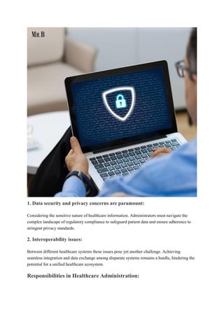 What is the role of technology in healthcare administration? | PDF