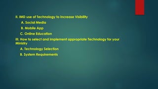 Technology in ministry | PPT