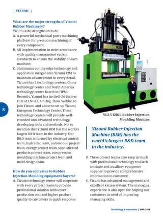 Technology And Innovation Special Supplier - Yizumi Rubber Machinery | PDF