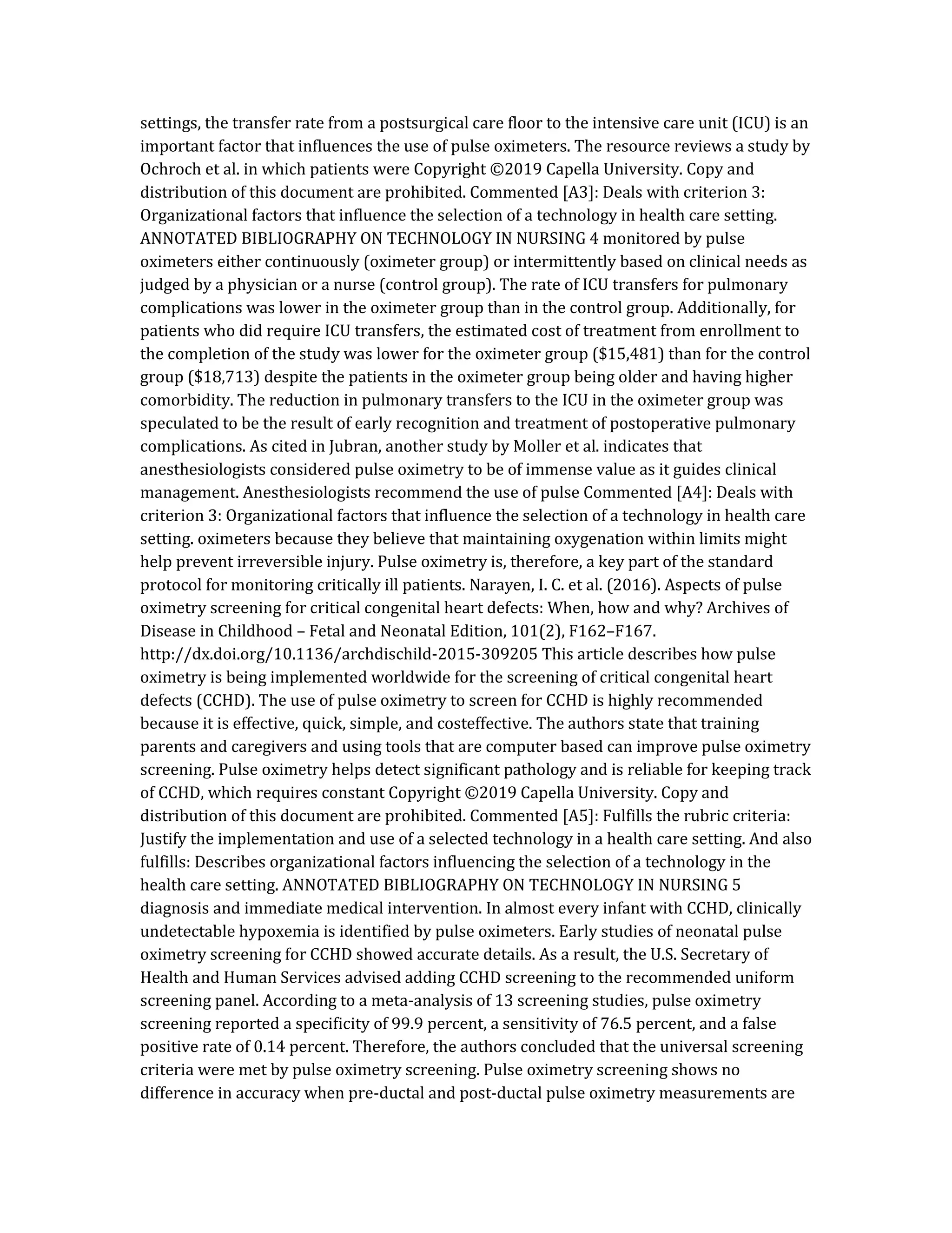 Technology in Nursing Annotated Bibliography.pdf | Educational Assessment | Education