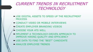 Technology in recruitment | PPTX