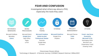 Technology in Research - A Personal Journey | PPT