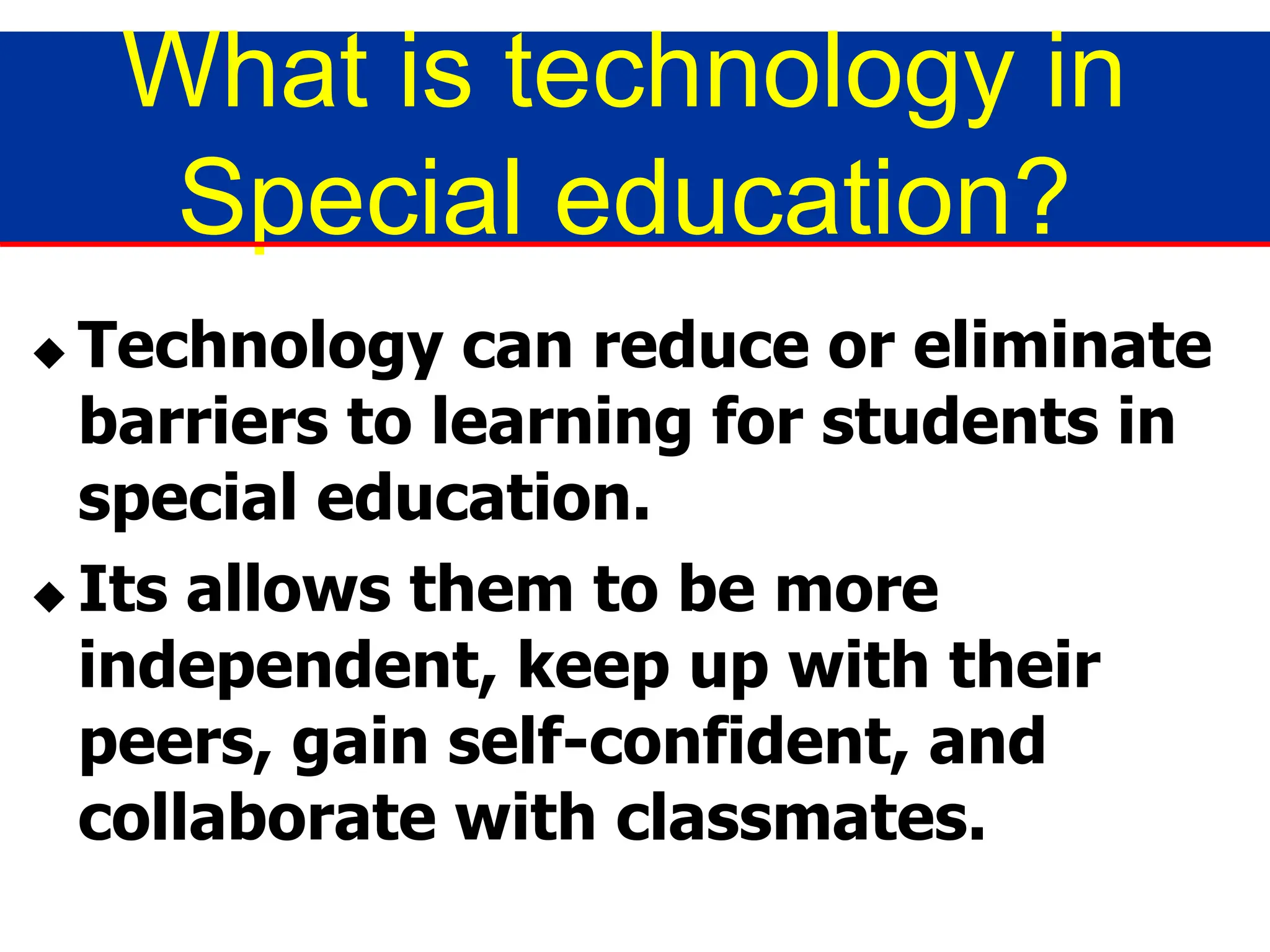 technology in Special Education.ppt MAED SPED | PPT