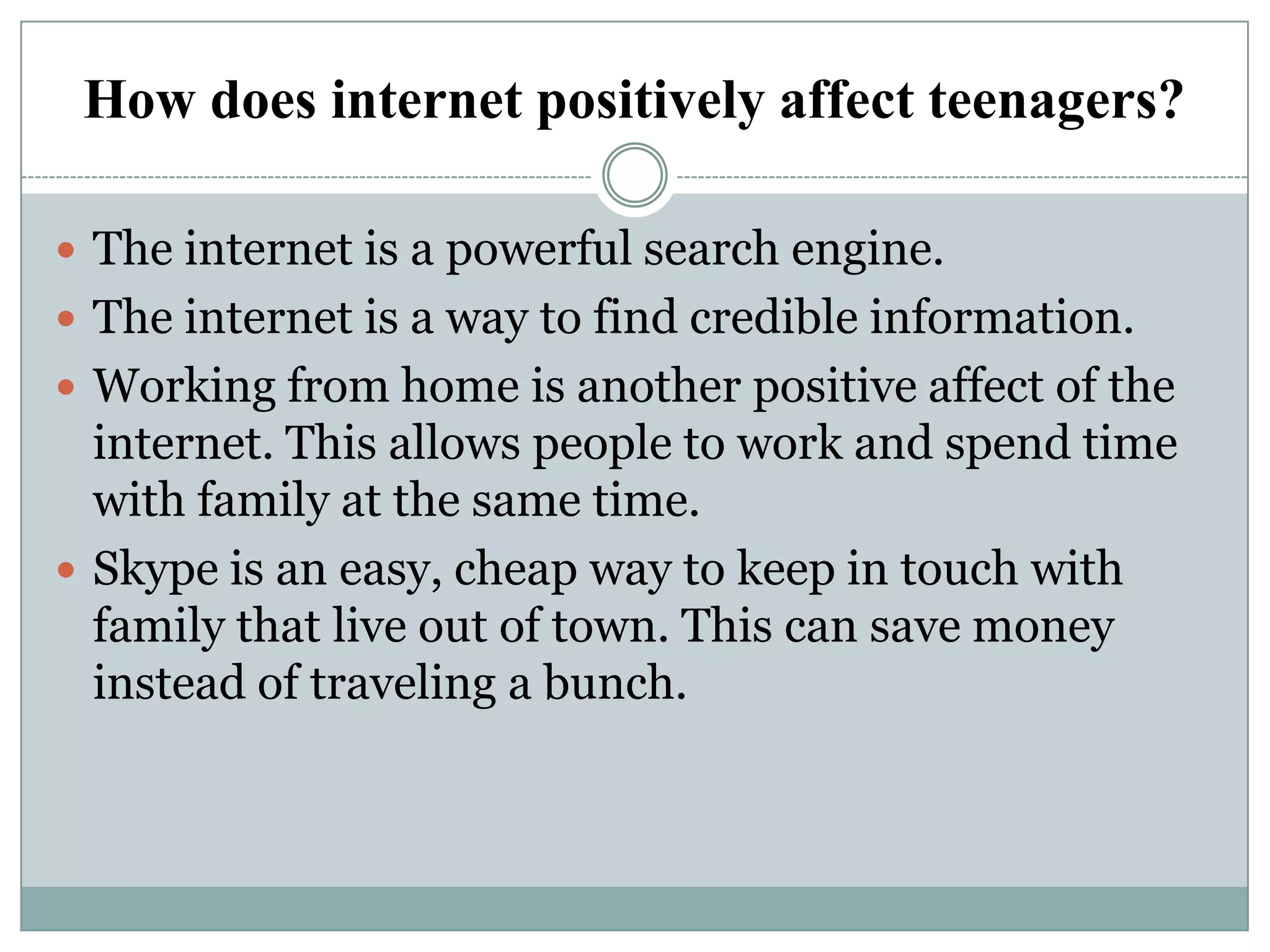 Technology in teenagers powerpoint | PPTX