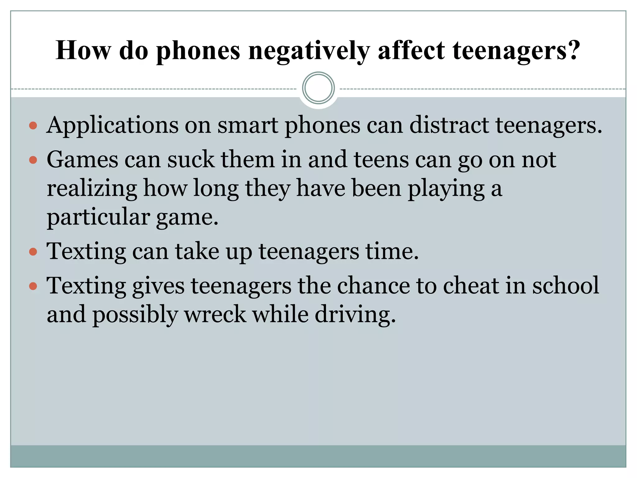 Technology in teenagers powerpoint | PPTX