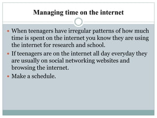 Technology in teenagers powerpoint | PPTX