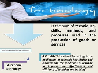 Scope of Integration Technology Enabled Learning In Academic Programme ...