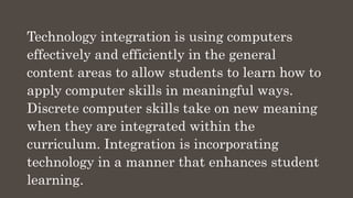 Technology integration | PPTX