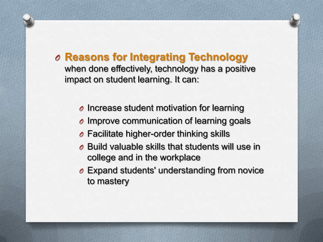 Technology integration and learning process | PPT