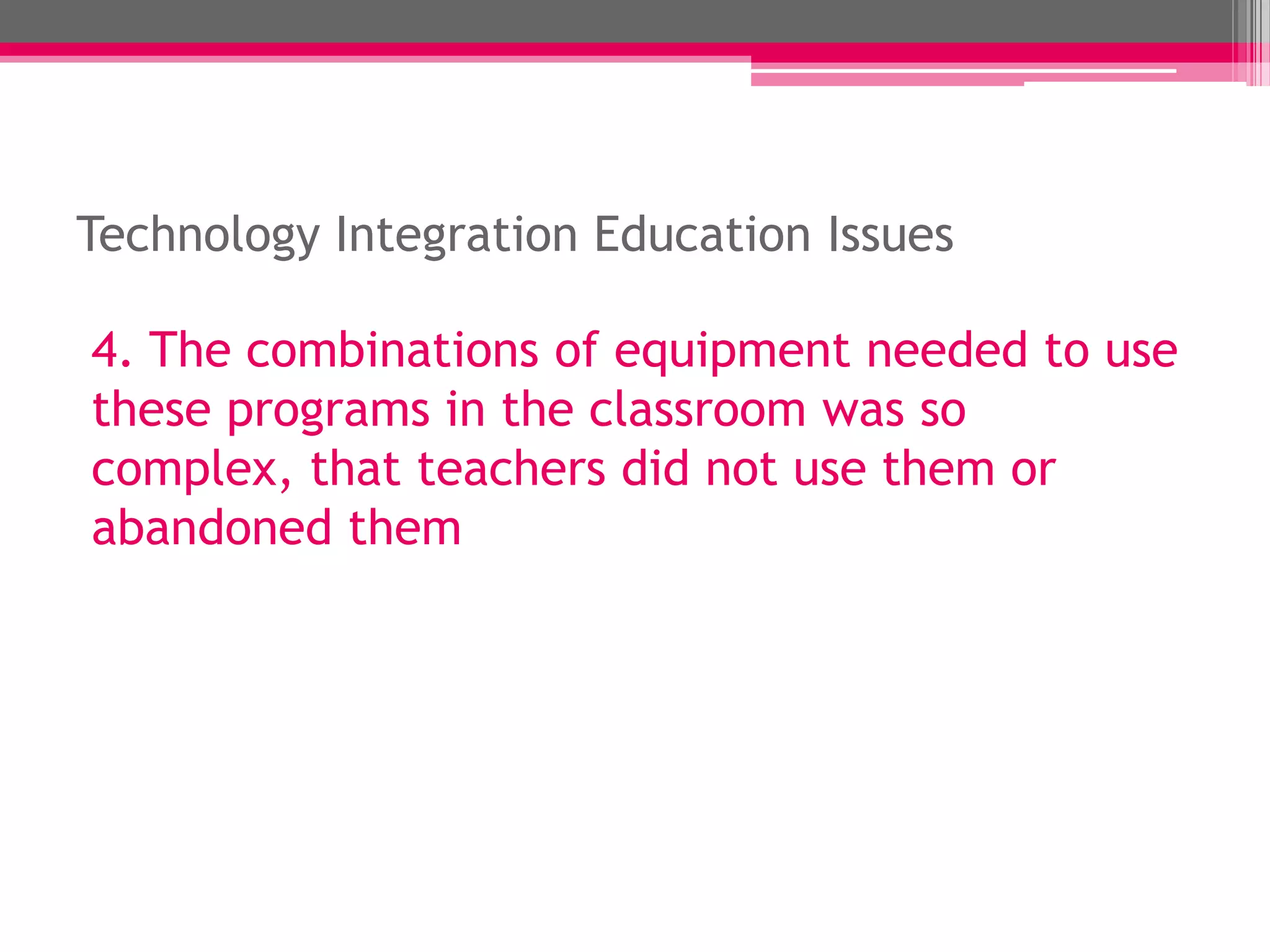 Technology integration education issues | PPTX | Education