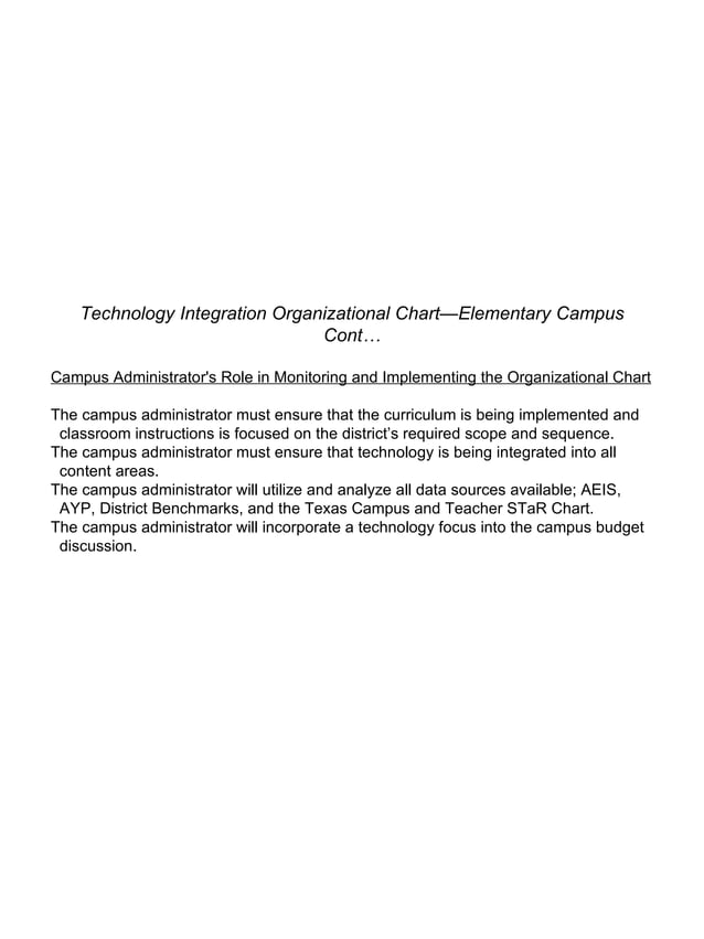 Technology integration organizational chart | PDF