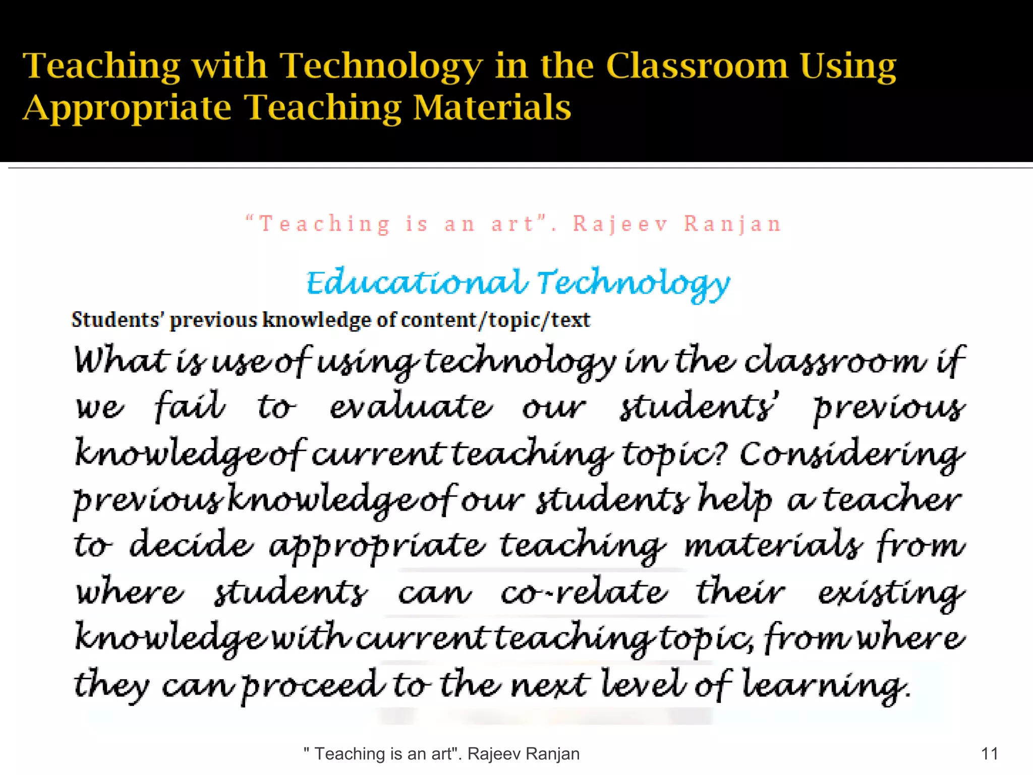 How to use technology in the classroom using appropriate teaching ...
