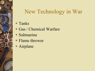 Technology In The Great War | PPT
