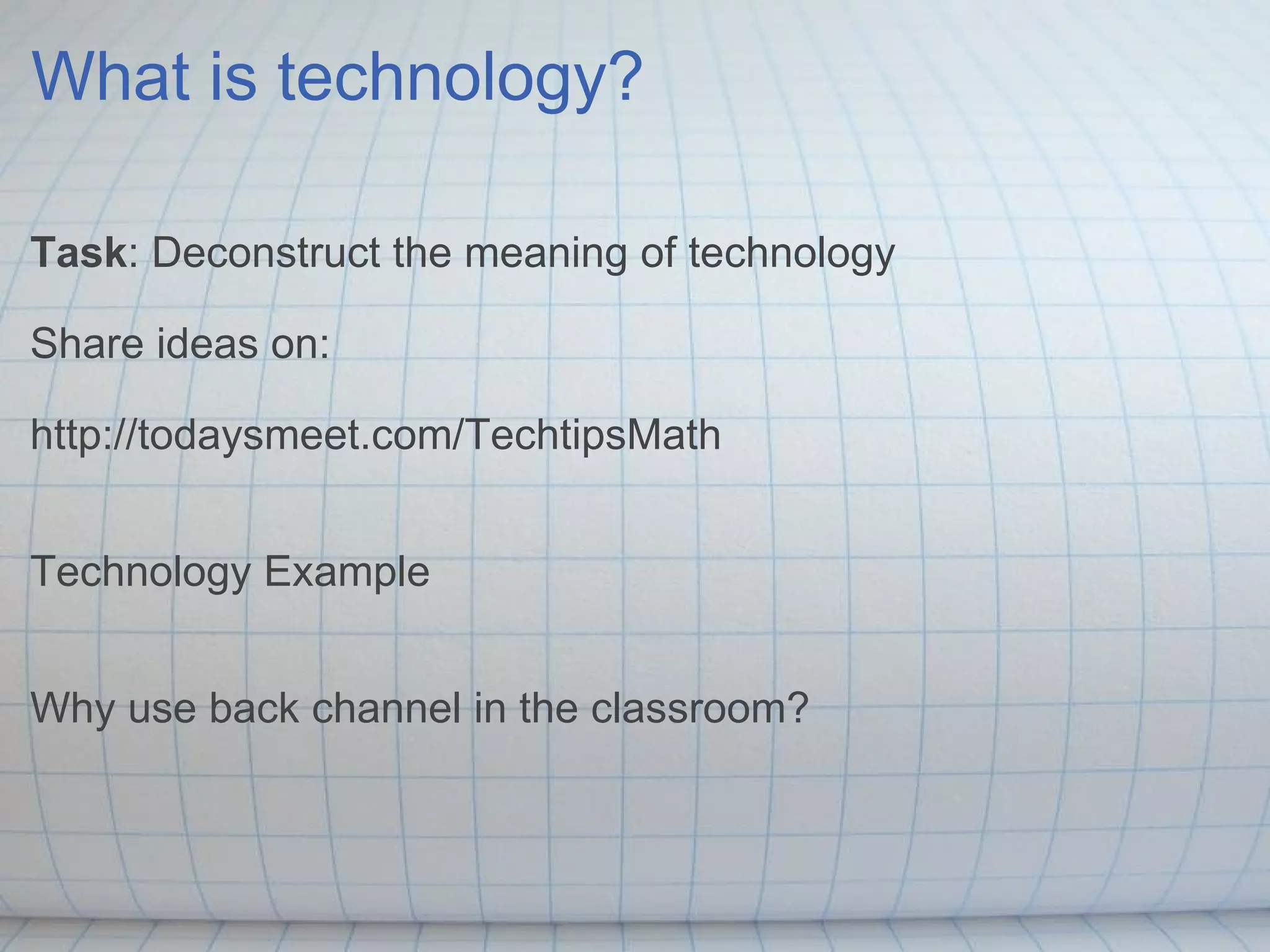 Technology in the Math Classroom | PPT