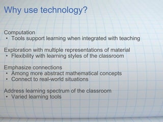 Technology in the Math Classroom | PPT