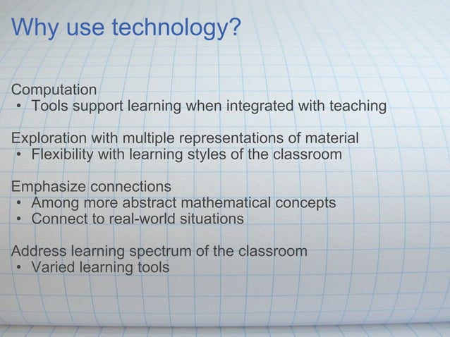 Technology in the Math Classroom | PPT