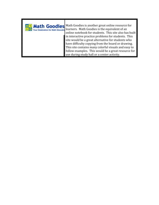 Technology in the math curriculum | DOCX | Daycare and Pre-School | Parenting