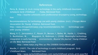 Technology in the Preschool Classroom | PPTX