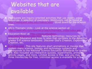 Technology in the science classroom | PPT