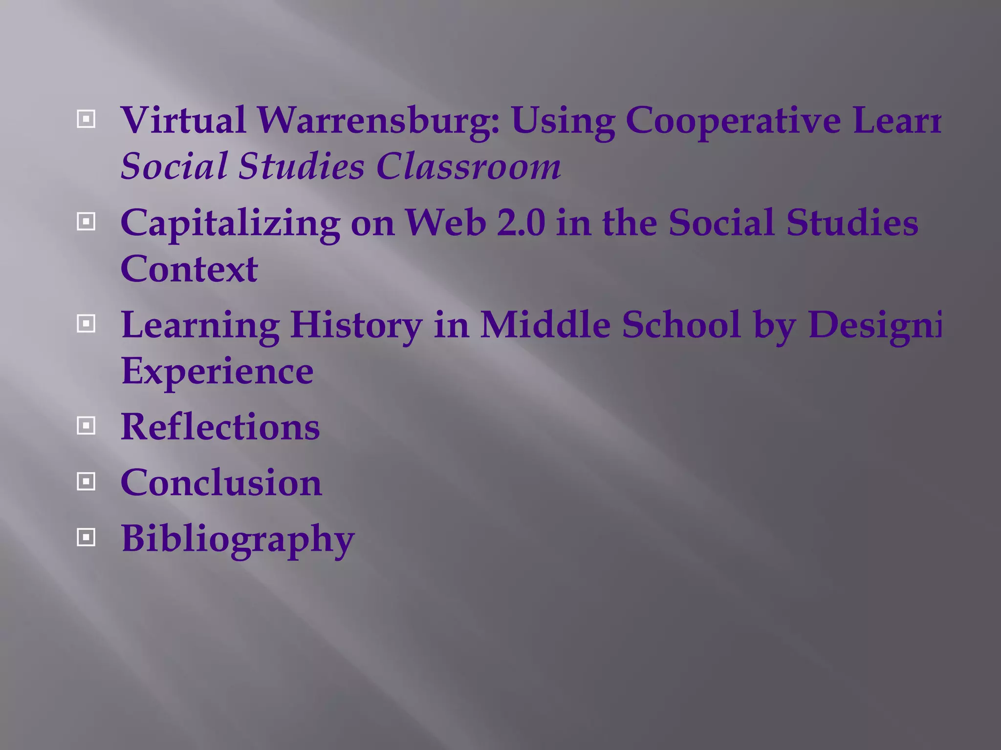 Technology in the social studies curriculum | PPT