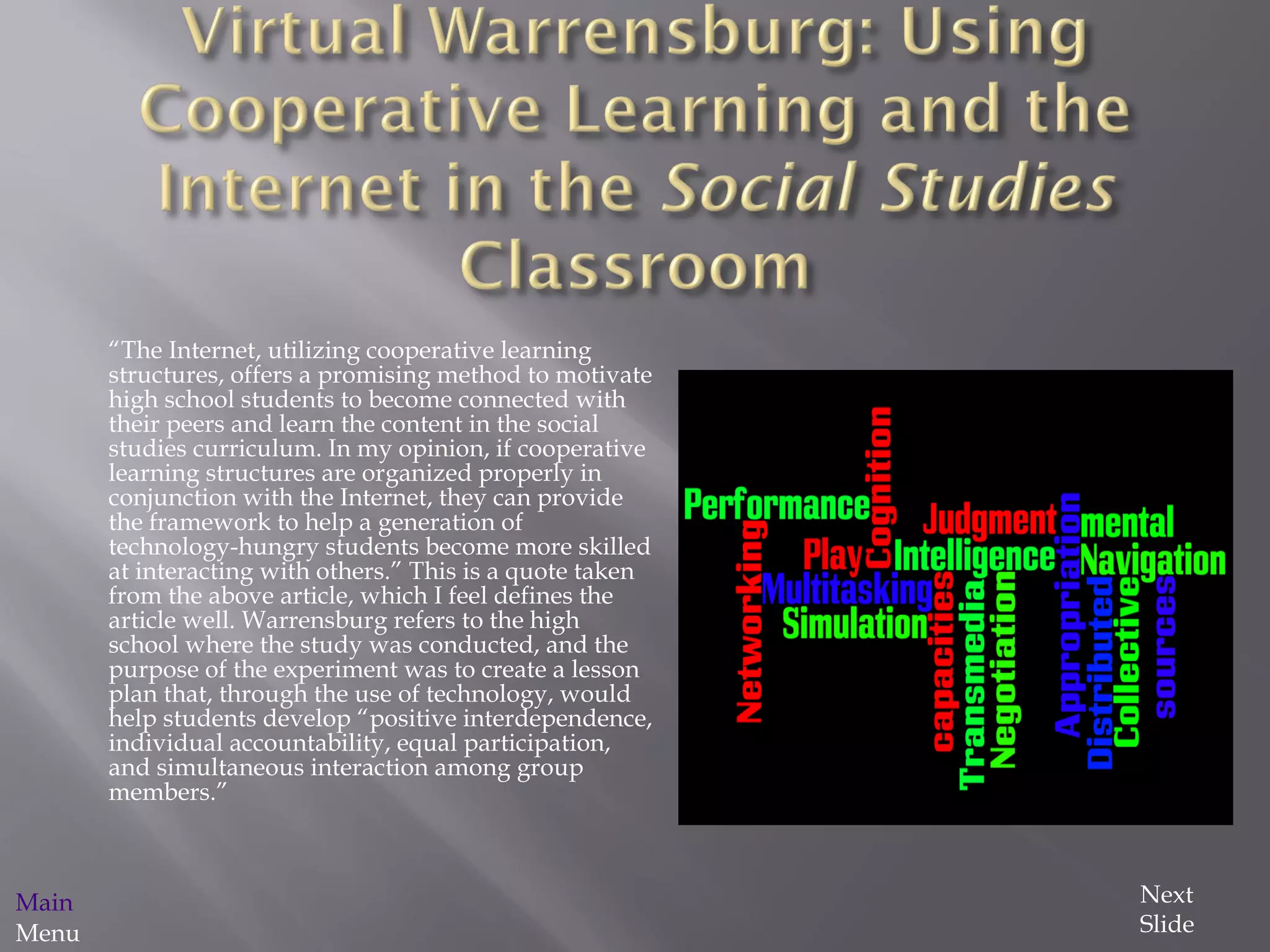 Technology in the social studies curriculum | PPT