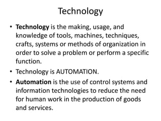 Technology labor ppt | PPTX