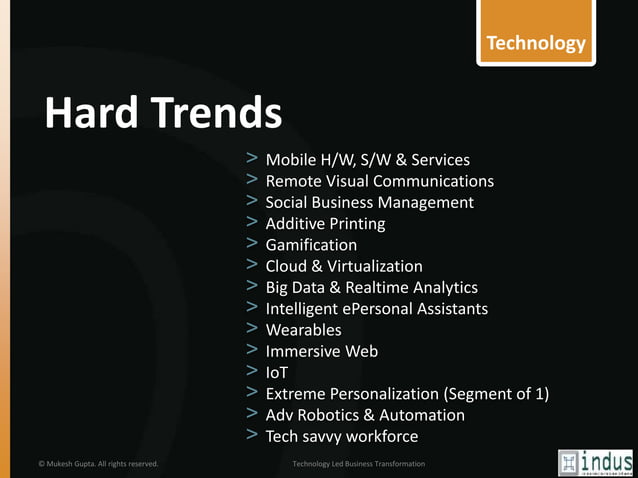 Technology led business transformation | PPT