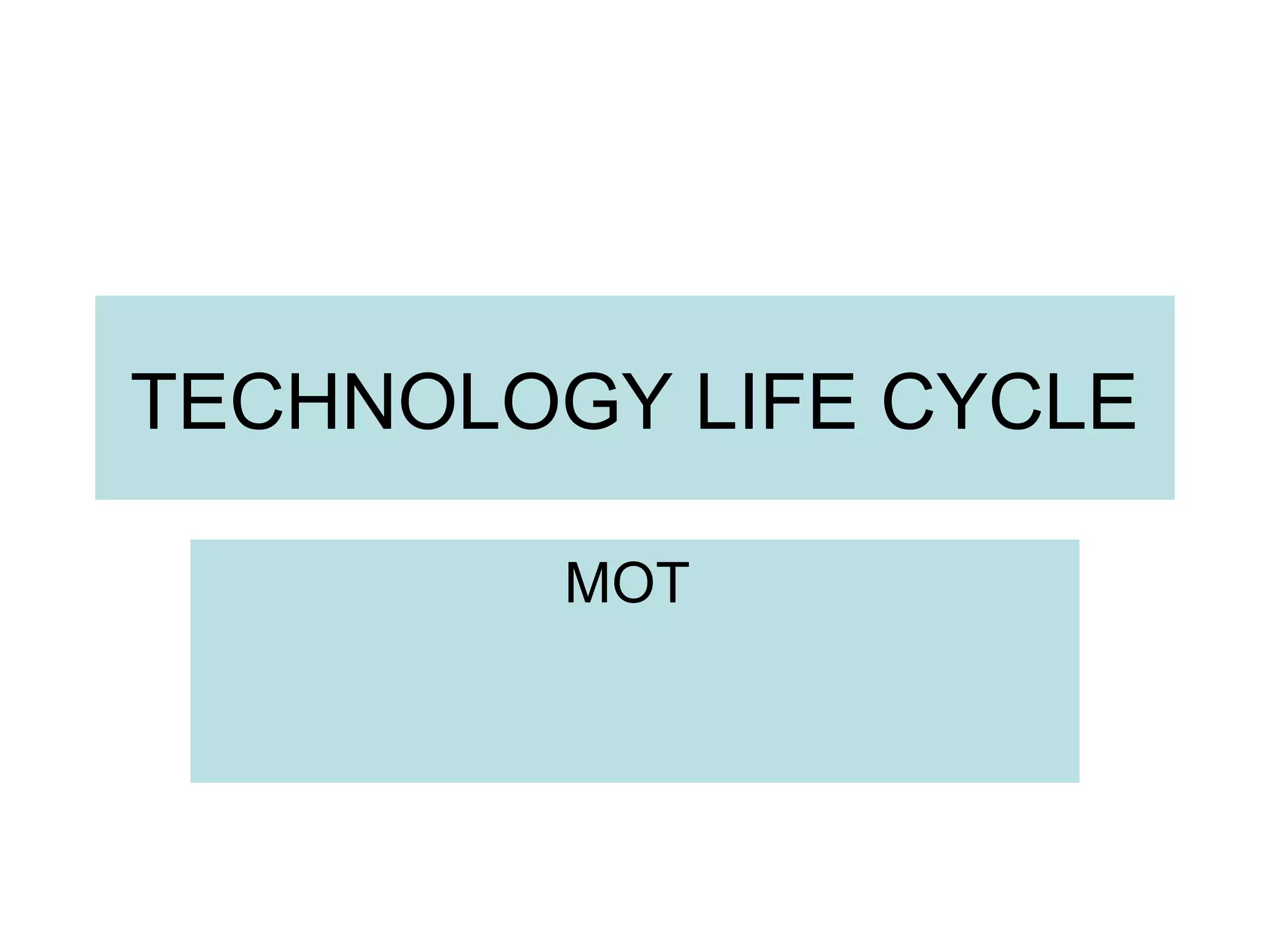 Technology life cycle | PPT