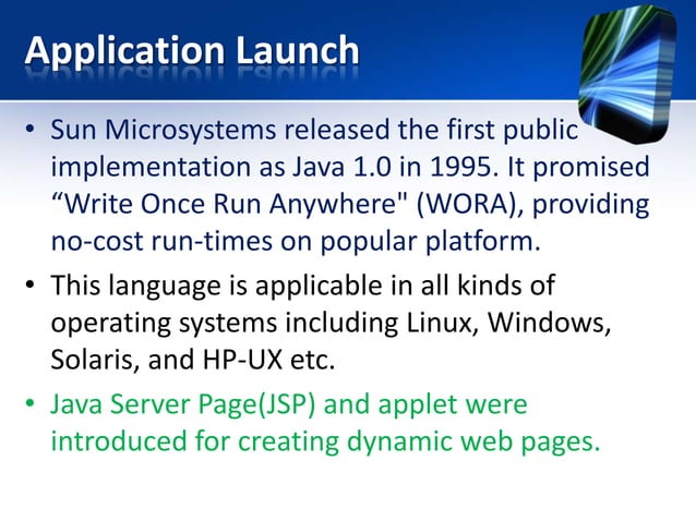 Technology life cycle of java | PPT
