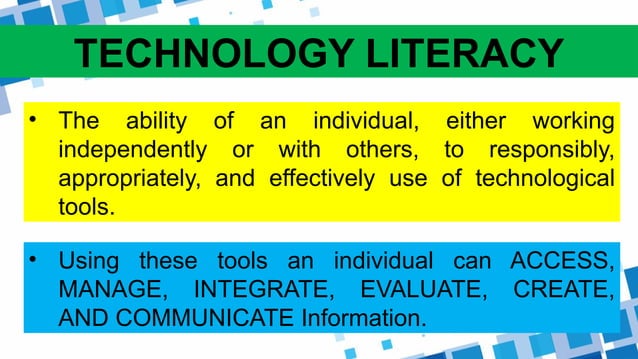 Media and Information - Technology Literacy | PPTX | Technology & Computing