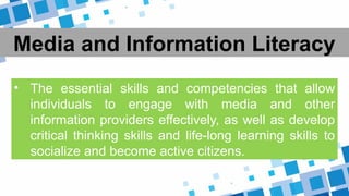 Media and Information - Technology Literacy | PPTX