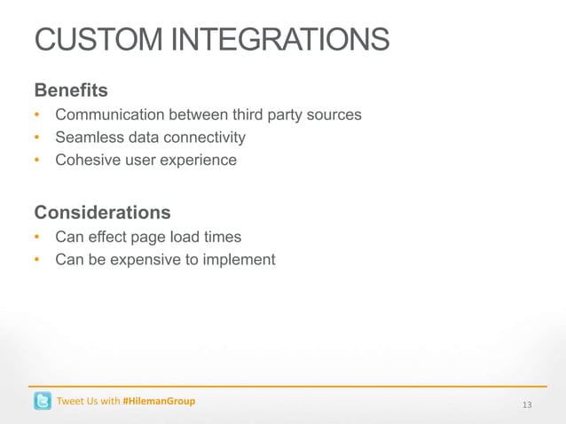 The Importance of Integration - Hileman Group Lunch & Learn Series | PPT