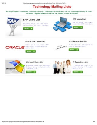 Technology mailing lists | PDF