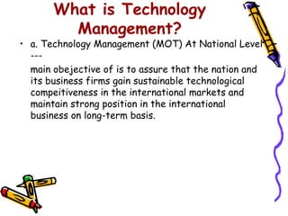 Technology management | PPT