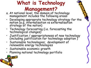 Technology management | PPT