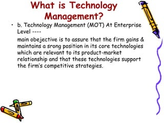 Technology management | PPT