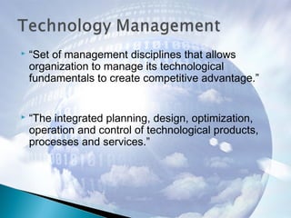 Technology management | PPT