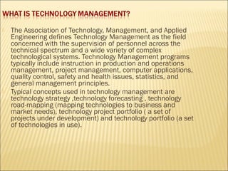 Technology management | PPT