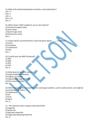 Technology MCQ Computer Tech Related Questions | PDF