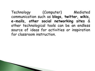 Technology mediated communication assignment 2- aw | PDF