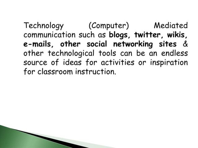 Technology Mediated Communication Assignment 2 Aw Ppt