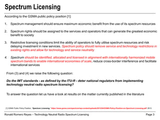 Technology neutral spectrum licensing | PPTX