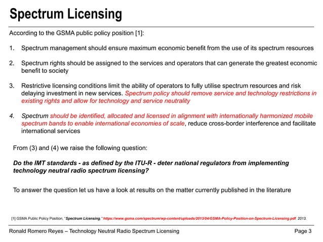 Technology neutral spectrum licensing | PPT