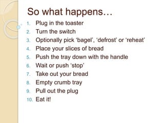 Technology of a toaster | PPTX