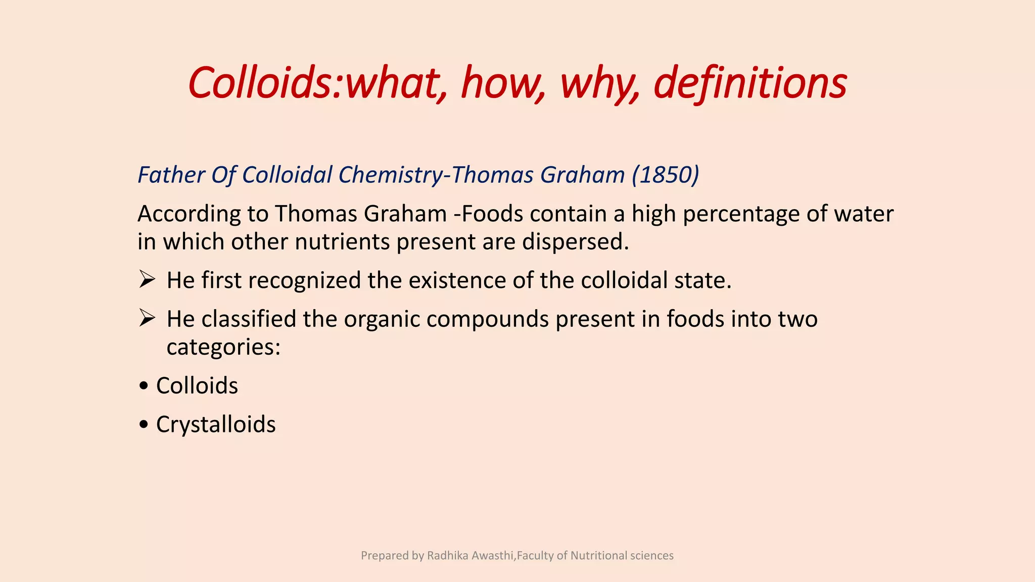 Technology of colloids in foods (part 1) | PPTX