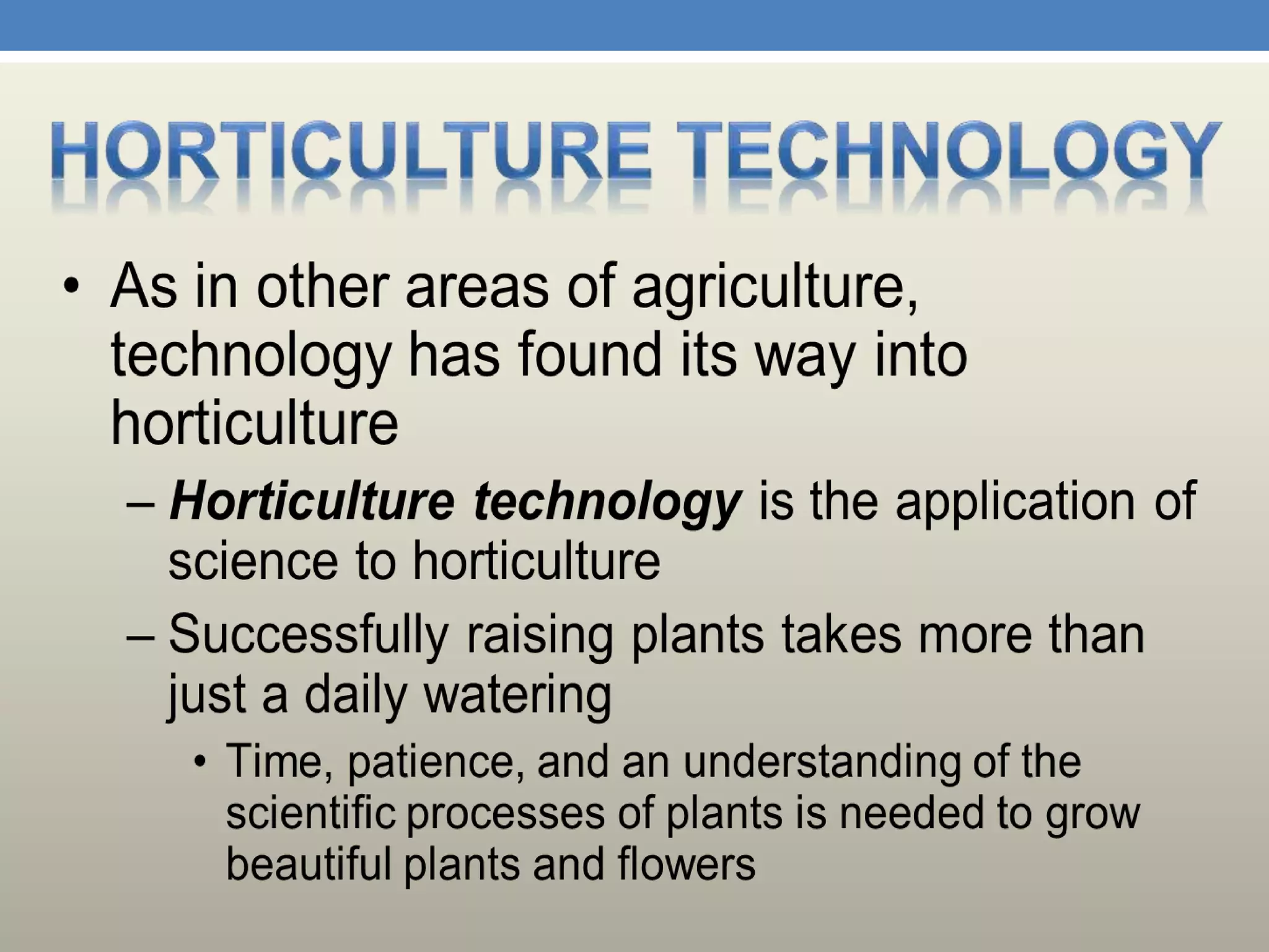 Technology of horticulture | PPTX