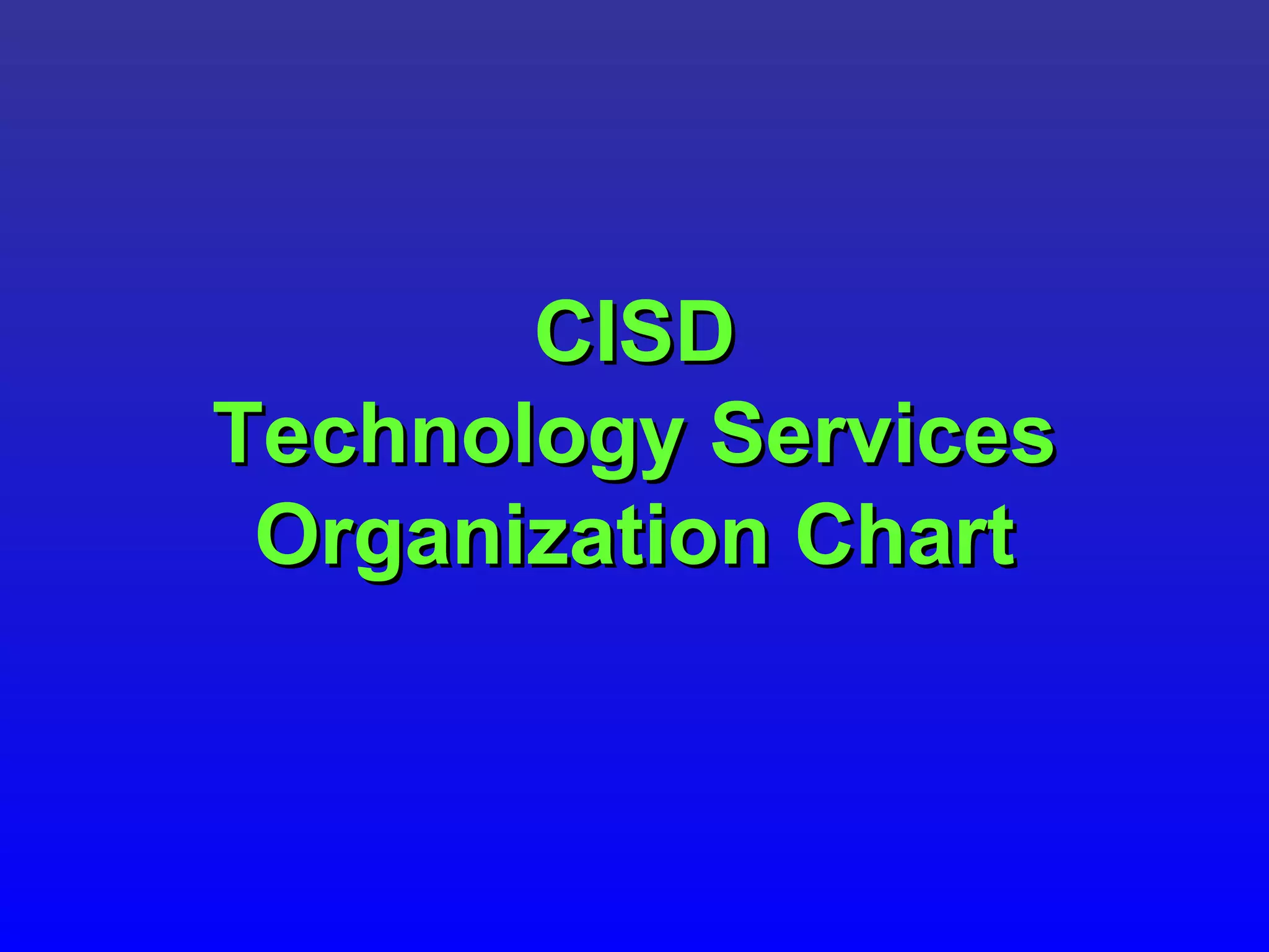 Technology Organizational Chart and Action Plan | PPT