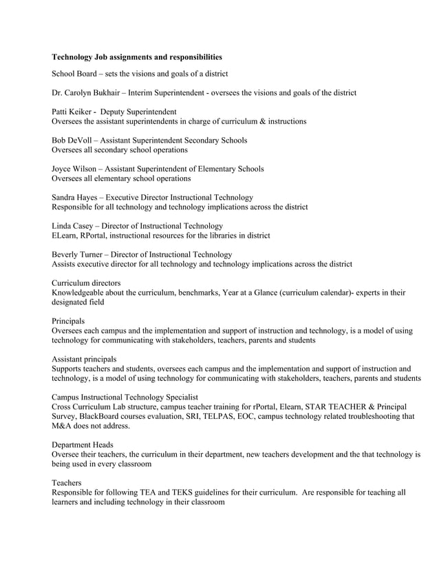 Technology Organizational Chart Risd | DOC