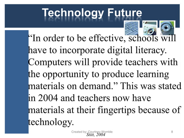 Technology past, present and future | PPTX | Education